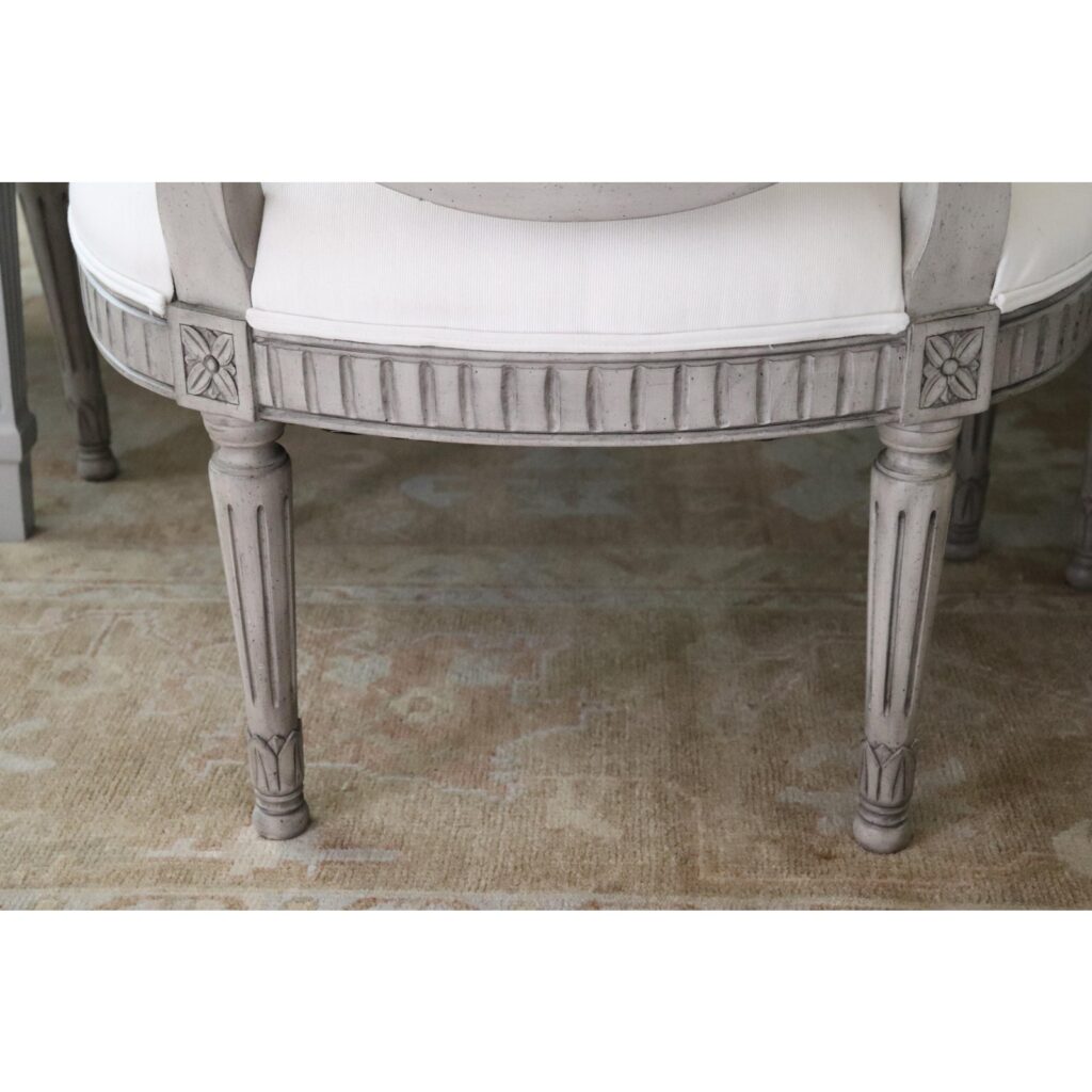 Swedish Oval Back Hand Carved Host Dining Arm Chair – Swede Furniture