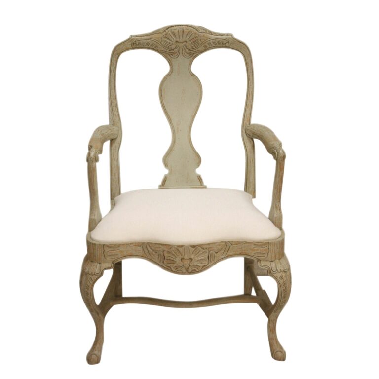 Swedish Oval Back Hand Carved Host Dining Arm Chair – Swede Furniture